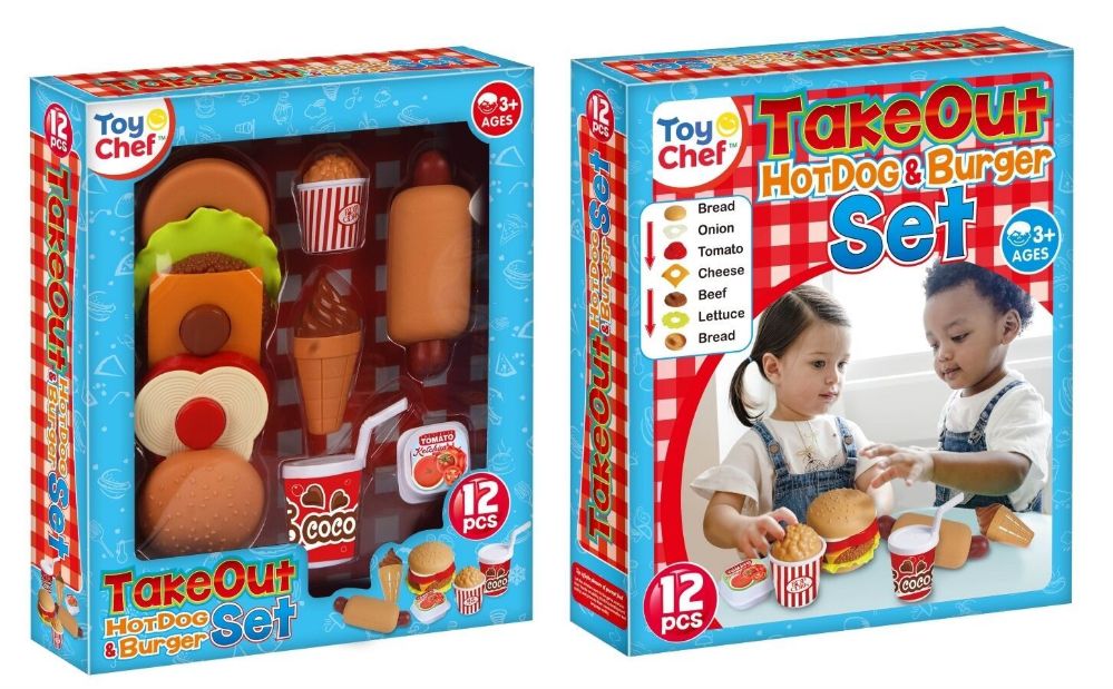 12 pieces Hot Dog And HamburgeR- Picnic Set - Girls Toy Sets - at ...