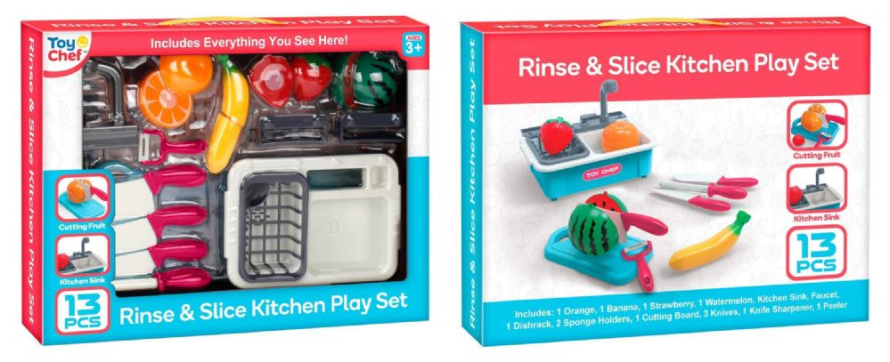 12 pieces Rinse & Slice Kitchen Playset - Girls Toy Sets - at ...
