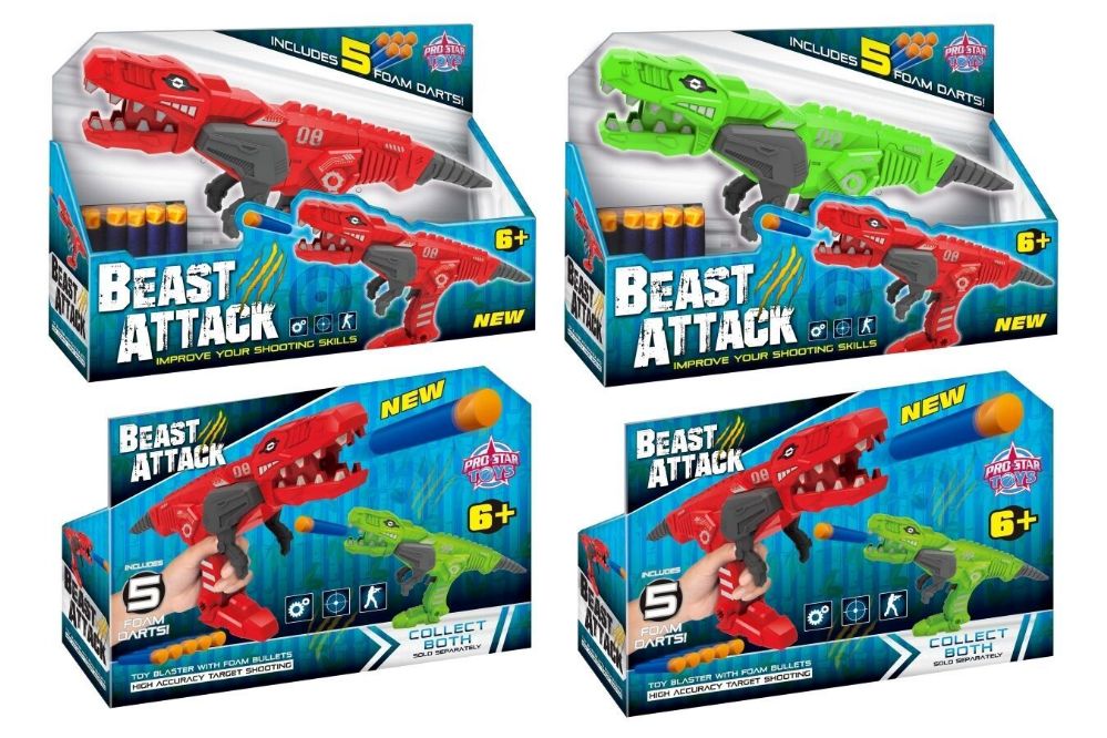 24 pieces Beast Attack Dinosaur BlasteR- Assorted - Toy Weapons - at ...