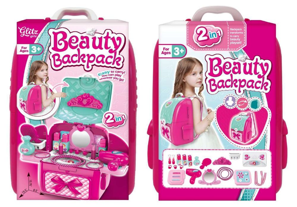 12 pieces Beauty Makeup Backpack Play Set - Girls Toy Sets - at ...