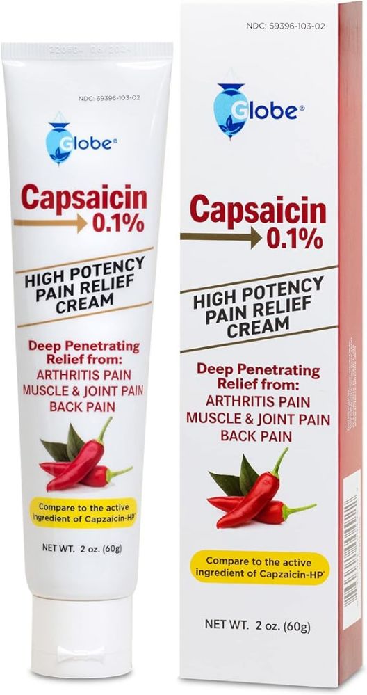 144 pieces Globe Capsaicin 0.1% Pain Relief Cream 2 oz - First Aid For ...