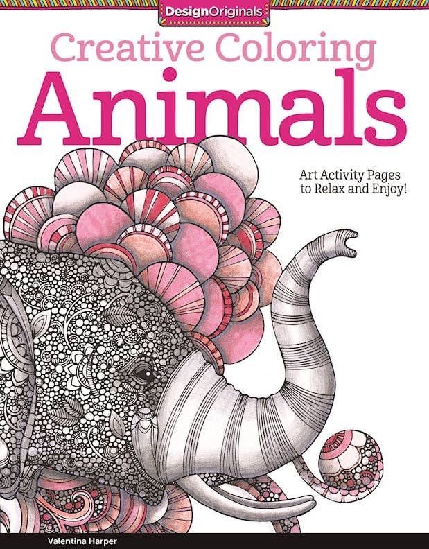 12 pieces Creative Coloring Animals - Richly Detailed Designs ...