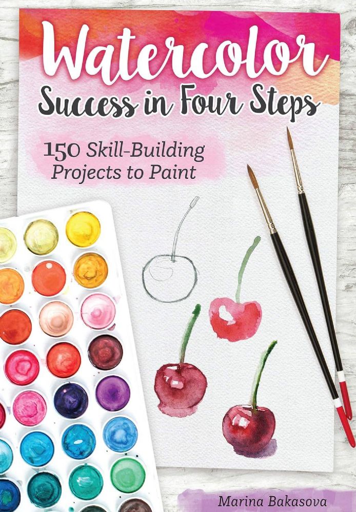 12 pieces Watercolor - Success In Four Easy Steps - Coloring & Activity ...