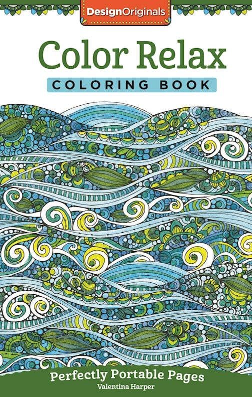 12 pieces Color Relax Coloring Book - Take Along Size Adult Coloring ...