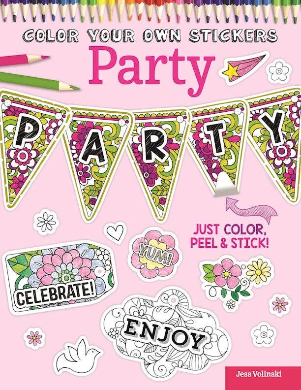 12 pieces Color Your Own Stickers Party - Personalize Your Next Party ...