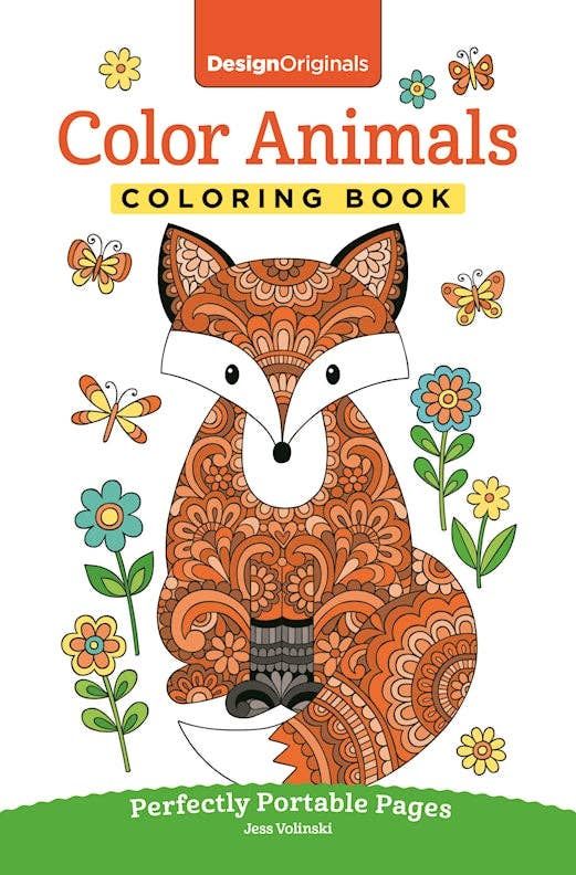 12 pieces Color Animals Coloring Book - Take Along Adult Coloring ...
