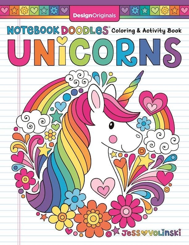 12 pieces Notebook Doodles: Unicorns Coloring & Activity Book ...