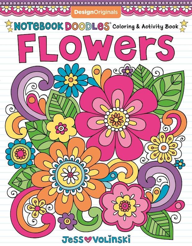 12 pieces Notebook Doodles Flowers - Coloring Book For Tweens - Coloring & Activity Books - at ...