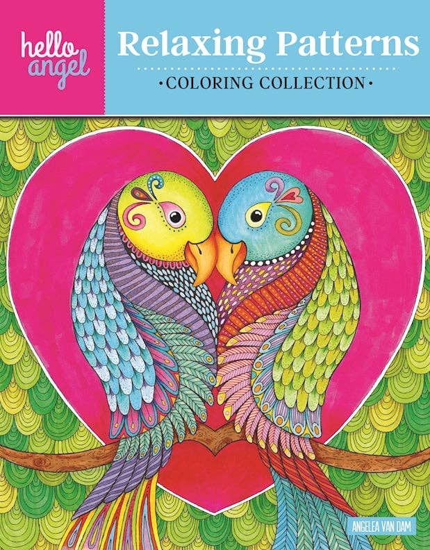 12 pieces Hello Angel Relaxing Patterns Coloring Collection - Coloring ...