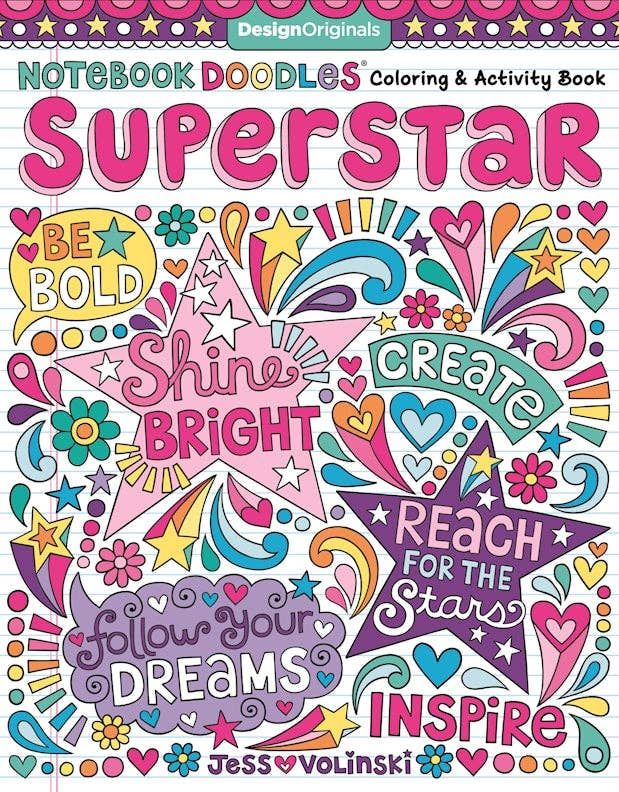 12 pieces Notebook Doodles Superstar Coloring Book - Coloring ...