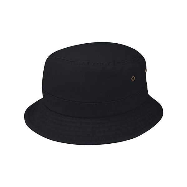 24 Pieces Pigment Dyed Twill Washed Bucket Hat BLACK-SM - Bucket Hats ...