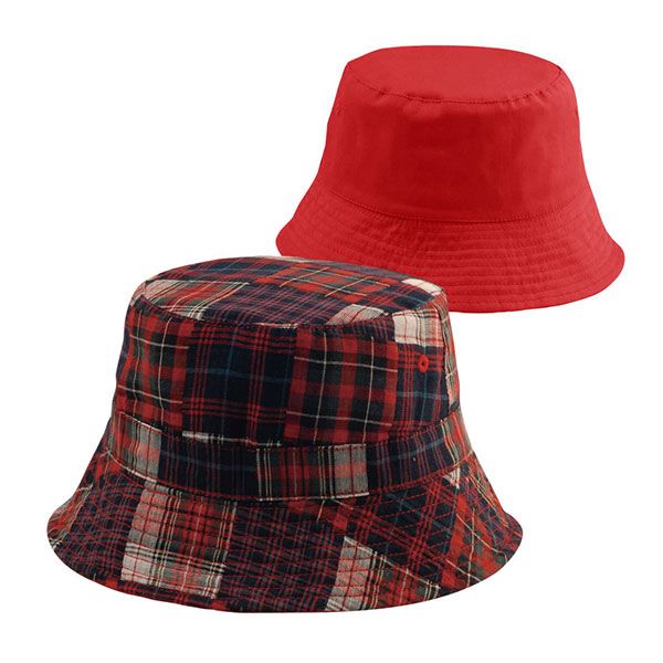 24 Pieces Girls' Reversible Twill Bucket Hat RED - Bucket Hats - at ...