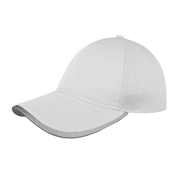 3D Grid-Textured Cool & Dry Performance Cap WHITE - SB