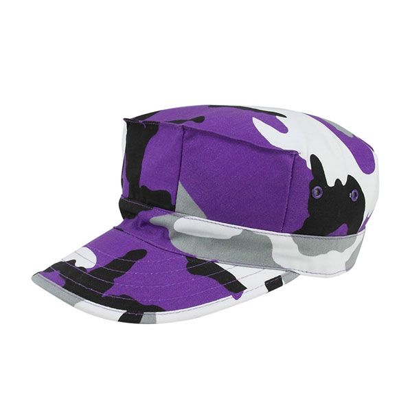 24 Pieces Camouflage Twill Army Cap LILAC.CAMO - Military Caps - at ...