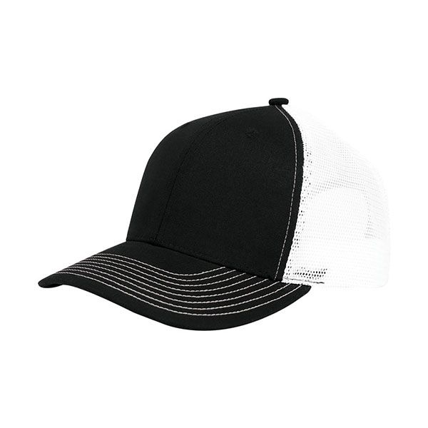 Bulk Deluxe Trucker Cap Black - White - Wholesale Sock Deals