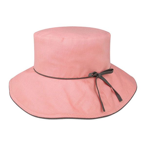 24 pieces Ladies' Linen Wide Brim Hat PINK-CHARC - Sun Hats - at ...