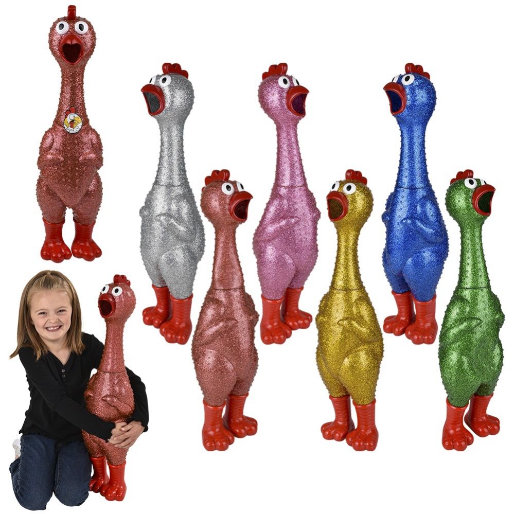 Bulk 24 inch Giant Sparkle Rubber Chicken - Wholesale Sock Deals