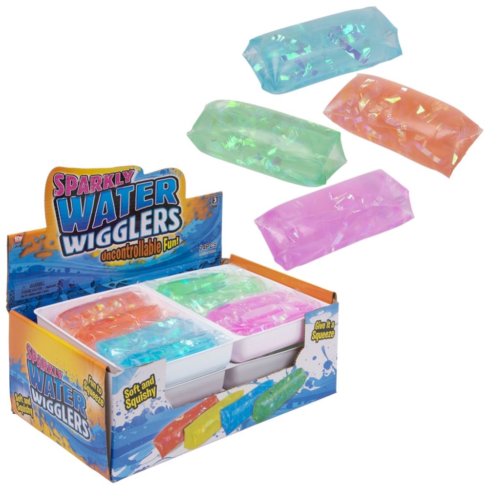 48 Pieces Sparkle Water Wiggler 5.5 Inch - Slime & Squishees - at ...