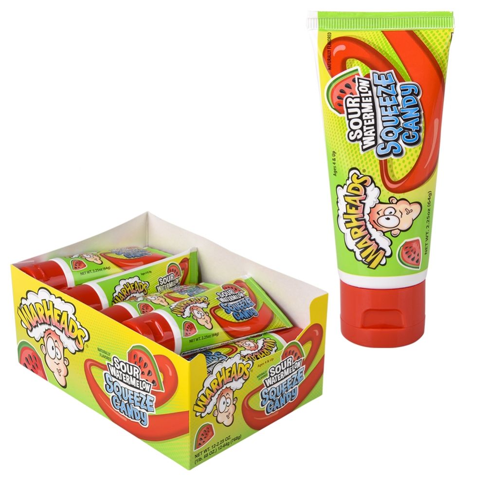 72 pieces Warheads Sour Watermelon Squeeze 12ct - Candy - at ...