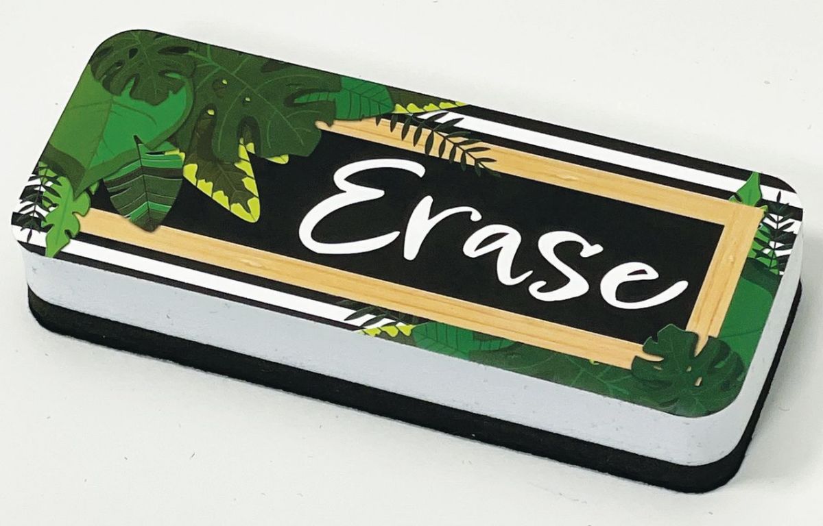 24 Pieces Magnetic Whiteboard Eraser Boho Style Leaves with Border, 2 ...