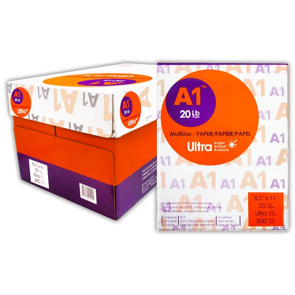 Bulk A1 Ultra 8.5 x 11 White Copy Paper - Wholesale Sock Deals