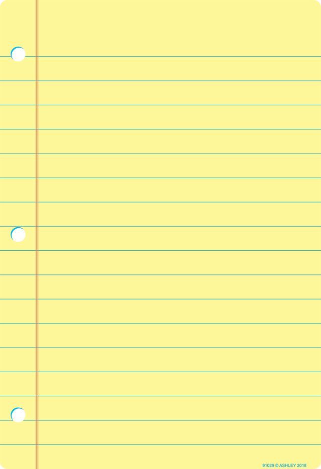 24 Pieces Smart Poly Chart 13"x19", Light Yellow Notebook Paper ...