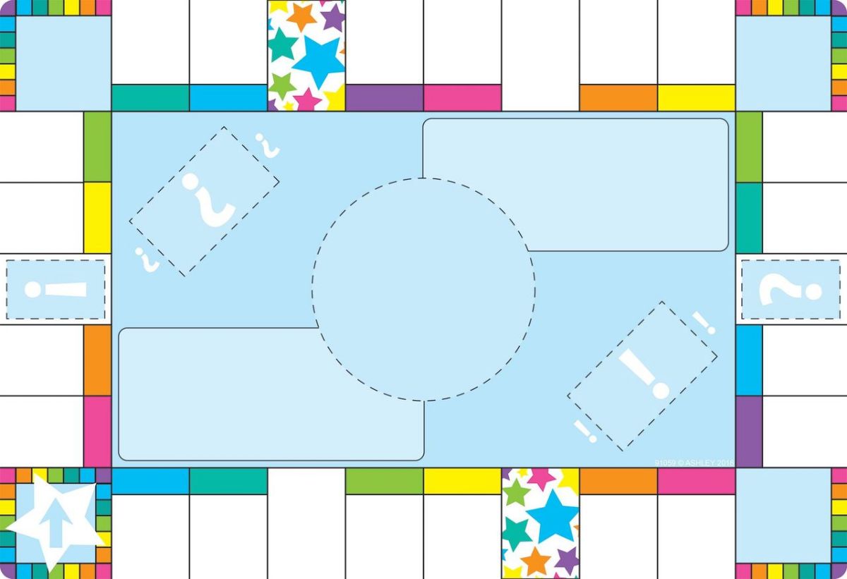 Smart Poly Chart 13"x19", Game Board Squares - SB