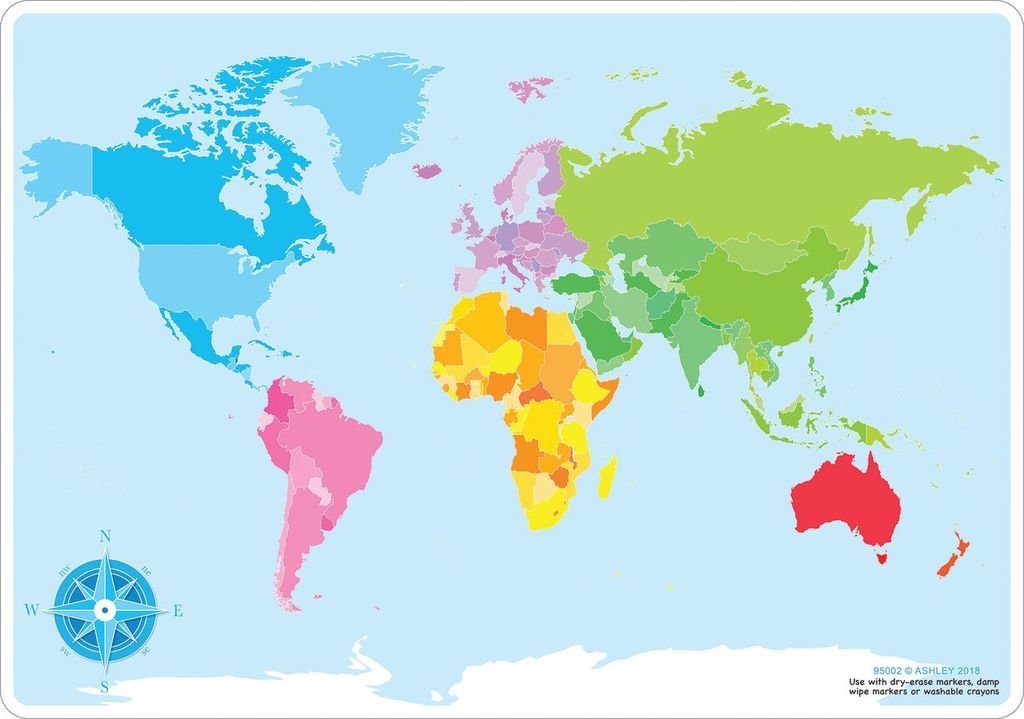 Bulk Smart Poly Mats, World Map Basic - Wholesale Sock Deals