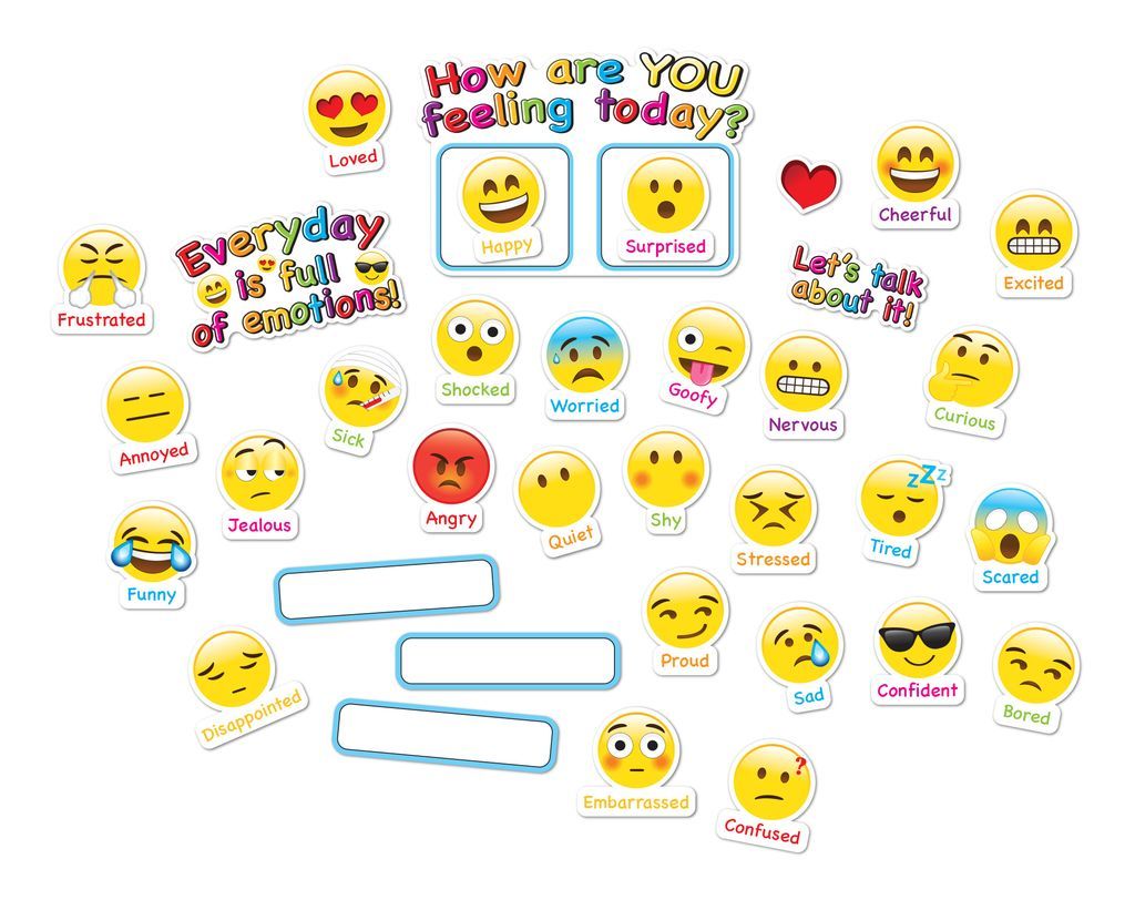 24 Sets Smart Poly Mini Bulletin Board Set, Emotion Icons Emotions, How ...