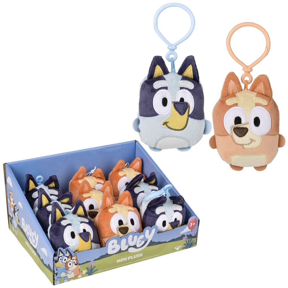 18 pieces 4.75 inch Bluey Back Clip 9ct - Key Chains - at ...