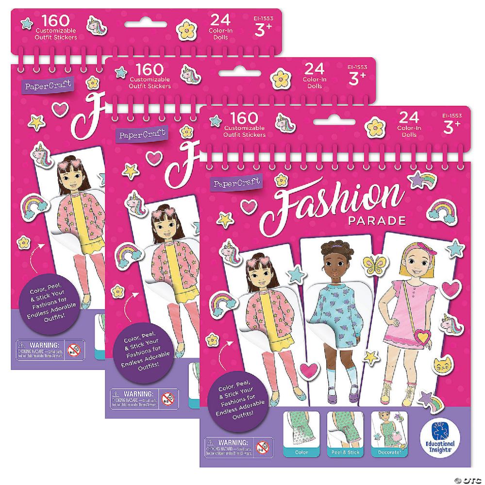 12 Wholesale Educational Insights PaperCraft Fashion Parade Paper Dolls ...