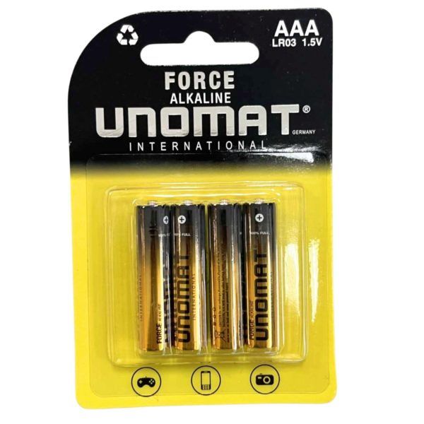 Unomat 4 Pack Aaa Alkaline Batteries - SB