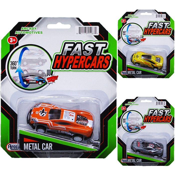 72 pieces 3.25" P/b Diecast Metal Car On Blister Card, Assrt Clrs - Car ...