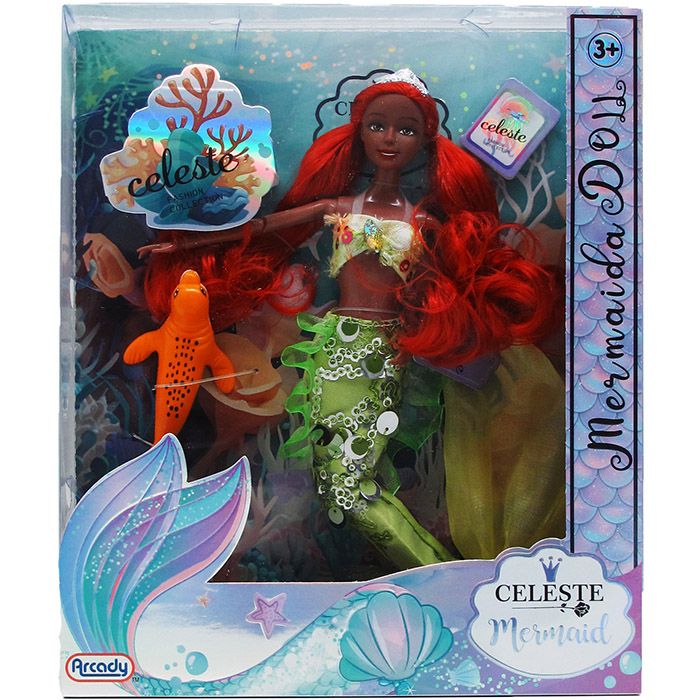 12 Wholesale 11.5" Bendable Ethnic Mermaid Doll W/ Accss In Window Box ...