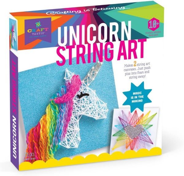 6 Wholesale CrafT-Tastic Unicorn String Art - WSD