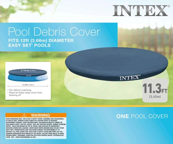 6 Wholesale Intex Pool Cover 12ft X 12 Fits 12ft Easy Set - WSD