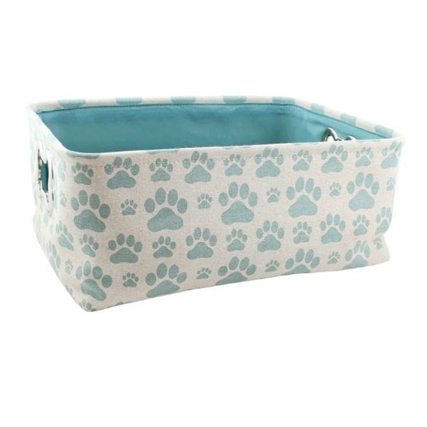 6 pieces Winifred And Lily 16inchx12inch Ivory Linen With Teal Paw ...