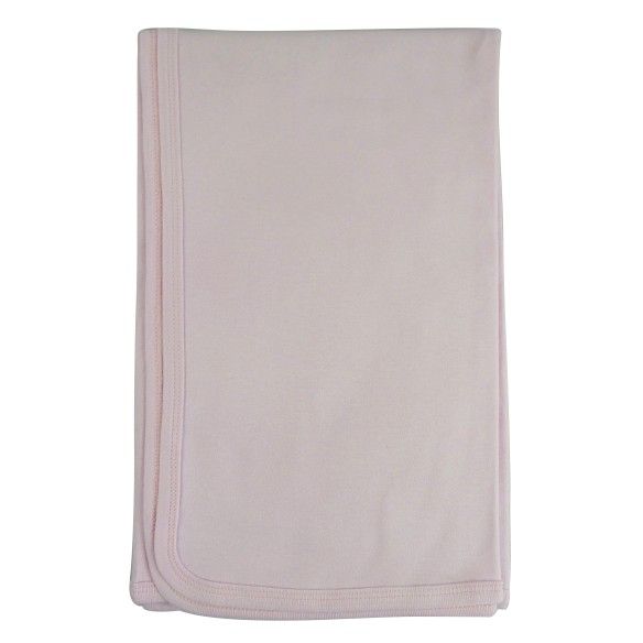 Bulk Pink Interlock Receiving Blanket - Wholesale Sock Deals