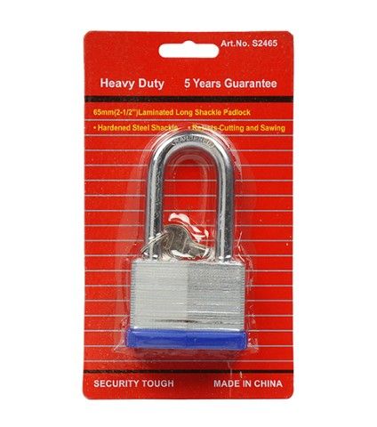 24 Pieces 65mm Long Shank Laminated Locks - Padlocks and Combination ...