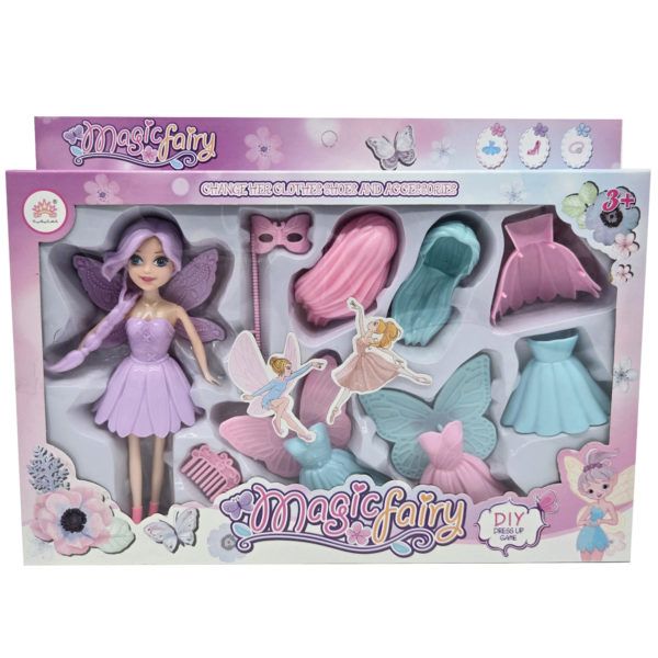 Bulk 7-inch Fairy Doll Dress-Up Set - Wholesale Sock Deals