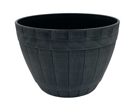 15 pieces Bh Plastic Flower Pot Grey 9.8x7in - Garden Planters and Pots ...