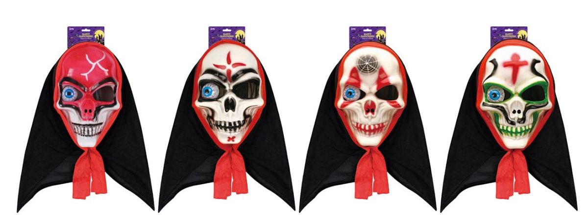 24 Pieces Led Halloween Monster Mask - Halloween - at - alltimetrading.com