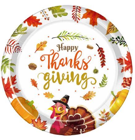 36 Pieces 50pcs 9inch Thanksgiving Paper Plate - Thanksgiving - at ...