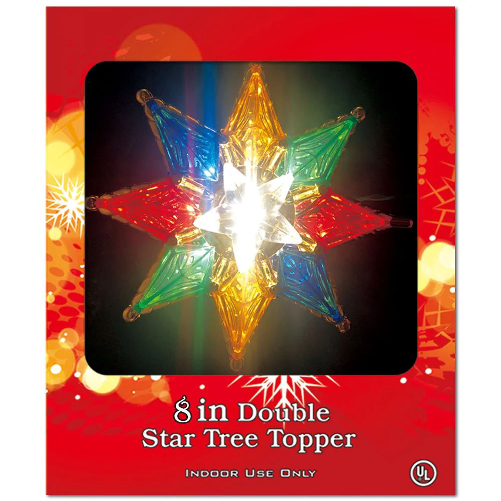12 Pieces 10 Led MultI-Colored Tree Star Topper 8 Inch - Christmas ...