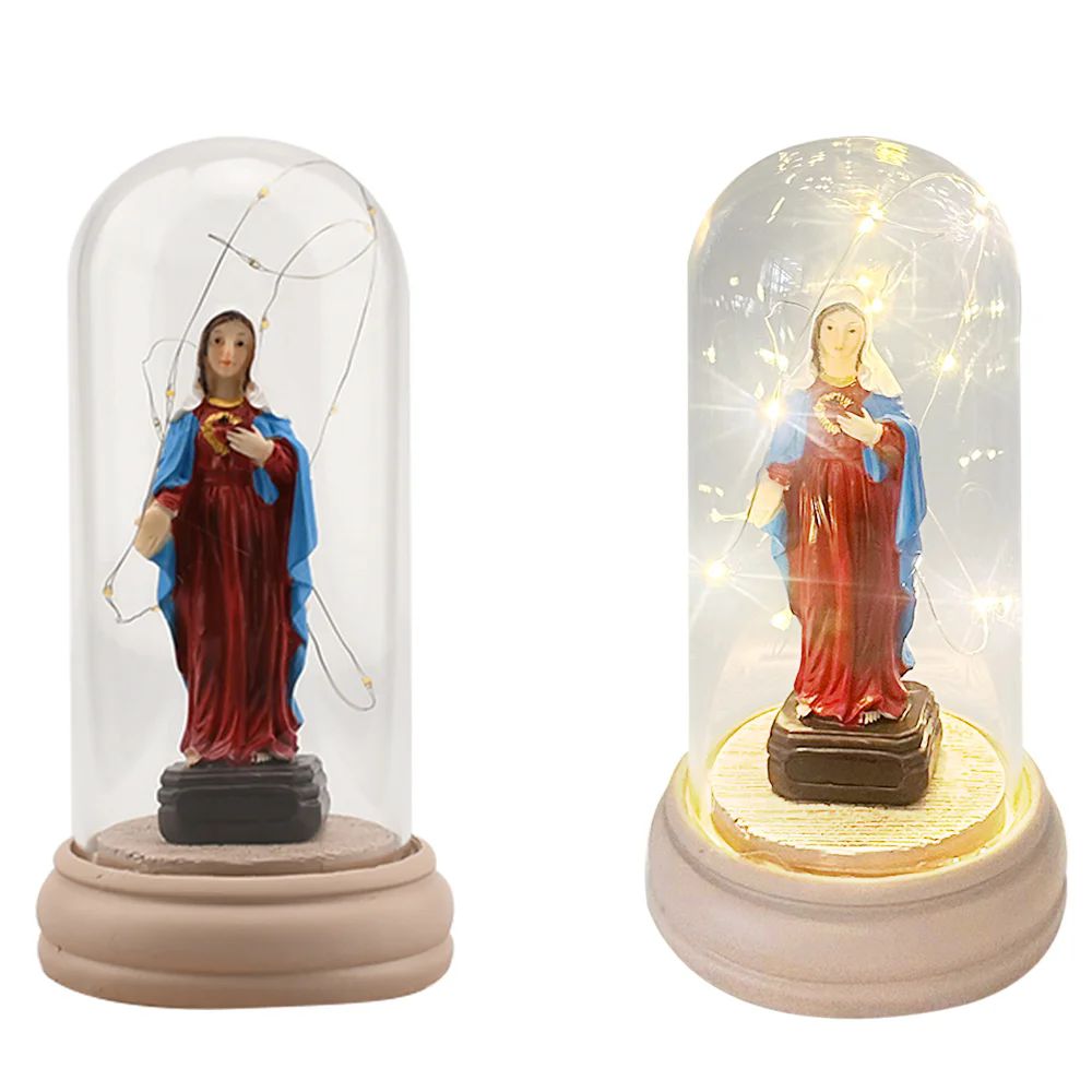 Led Virgin Mary Figurine Red 20cm - SB