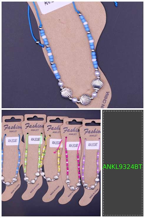Bulk Seashell Beaded Anklets - Assorted - Wholesale Sock Deals