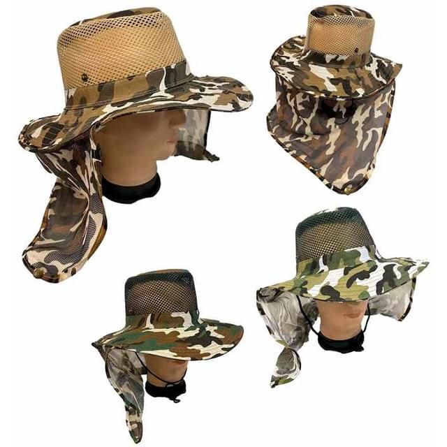 24 Pieces Mesh Boonie Hat With Mesh Neck Cover - Cowboy & Boonie Hat ...