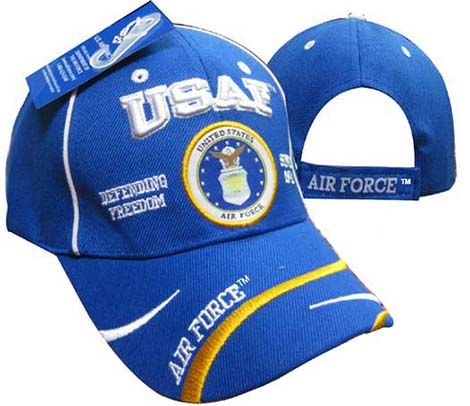 12 pieces Officially Licensed Us Air Force Seal Baseball Caps - Blue ...