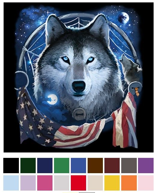 12 pieces Transfer Wolf Dream Flag - Sewing Supplies - at ...