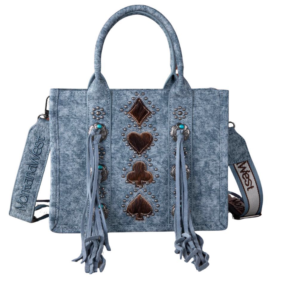 12 pieces Montana West Fringe Mariposa Concho Collection Tote - Jean ...
